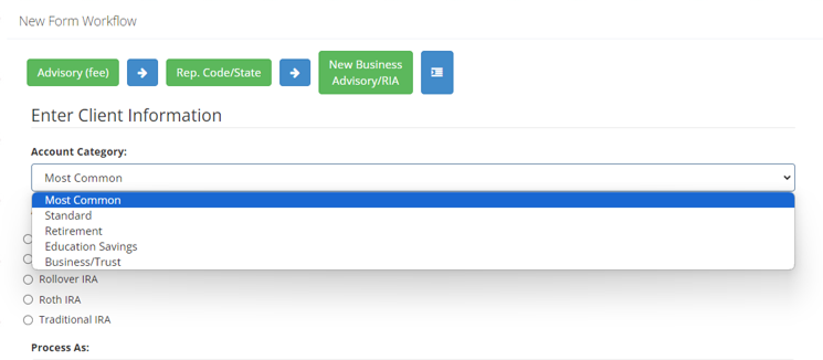 4. New Business Form Workflow - Navigator Platform Documentation